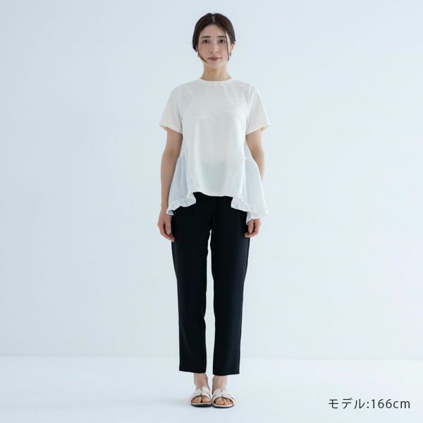 ☆】【SONO】レディハイブリットバックフリルヘムTeeプルオーバー【20240517 ☆】【SONO】レディハイブリットバックフリルヘムTeeプルオーバー【20240517